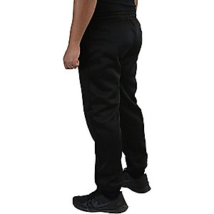 ToBeInStyle MenÆs Fleece Lined Basic Active Sweatpants with Cuffed Ankles - Black - M