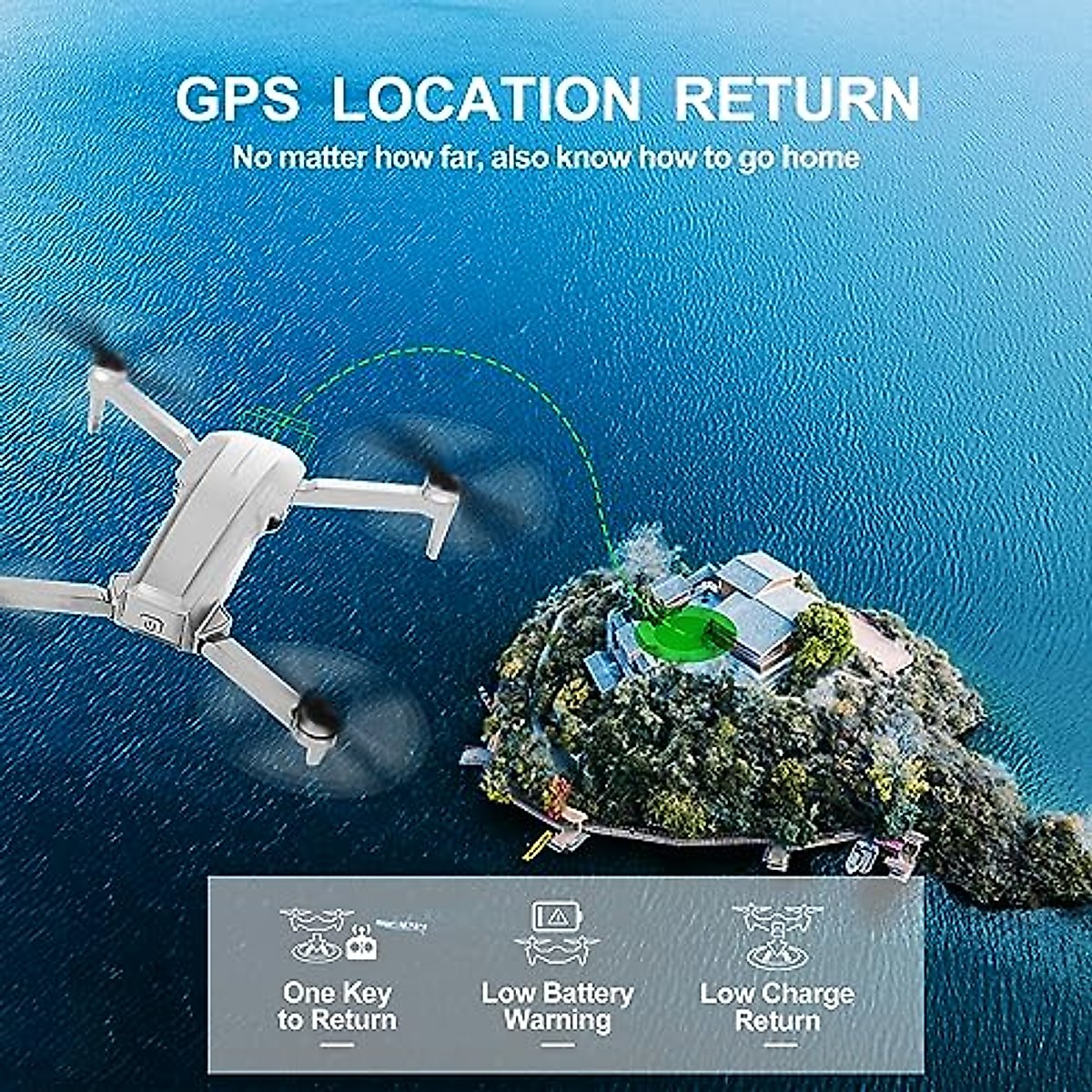 HHD Drones with Camera for Adults 4k, Easy GPS Quadcopter for Beginner with 40 mins Flight Time, 5G FPV Transmission, Auto Return Home, Follow Me，2 Batteries