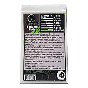 TruCut Sanding Pads | 6 Pack | 5" Diameter | Sanding Pad Made for Bowling Balls | Bowling Ball Resurfacing | Surface Management | Bowling Ball Restoration | Bowling Supplies & Accessories