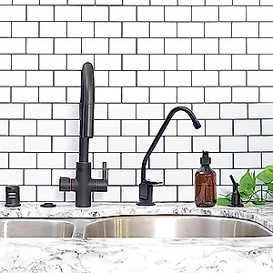 Westbrass D2031-NL-62 8" Touch-Flo Style Pure Cold Water Dispenser Faucet, Matte Black