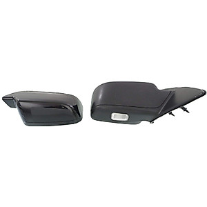 Kool Vue Left & Right Power Heated Door Mirrors Compatible With Ford Fusion 2006-2012 With Puddle Lamp with 2 Caps Pair