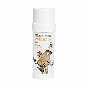 Baby Zinc Balm Stick - All Natural Butt Cream, Mess Free Diaper Rash Cream, Treat & Prevent Diaper Rash, Hypoallergenic, All-Natural, Plant-Derived, Made in USA by Safflower Safari