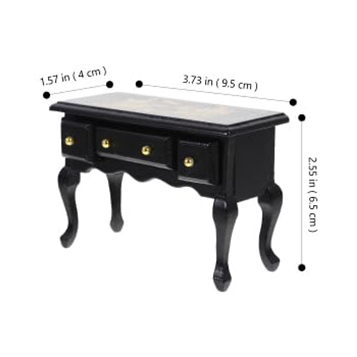 1: 12 Dollhouse Desk Wooden Retro Miniature Table Mini Writing Desk Toy Dollhouse Furniture Accessory Decoration