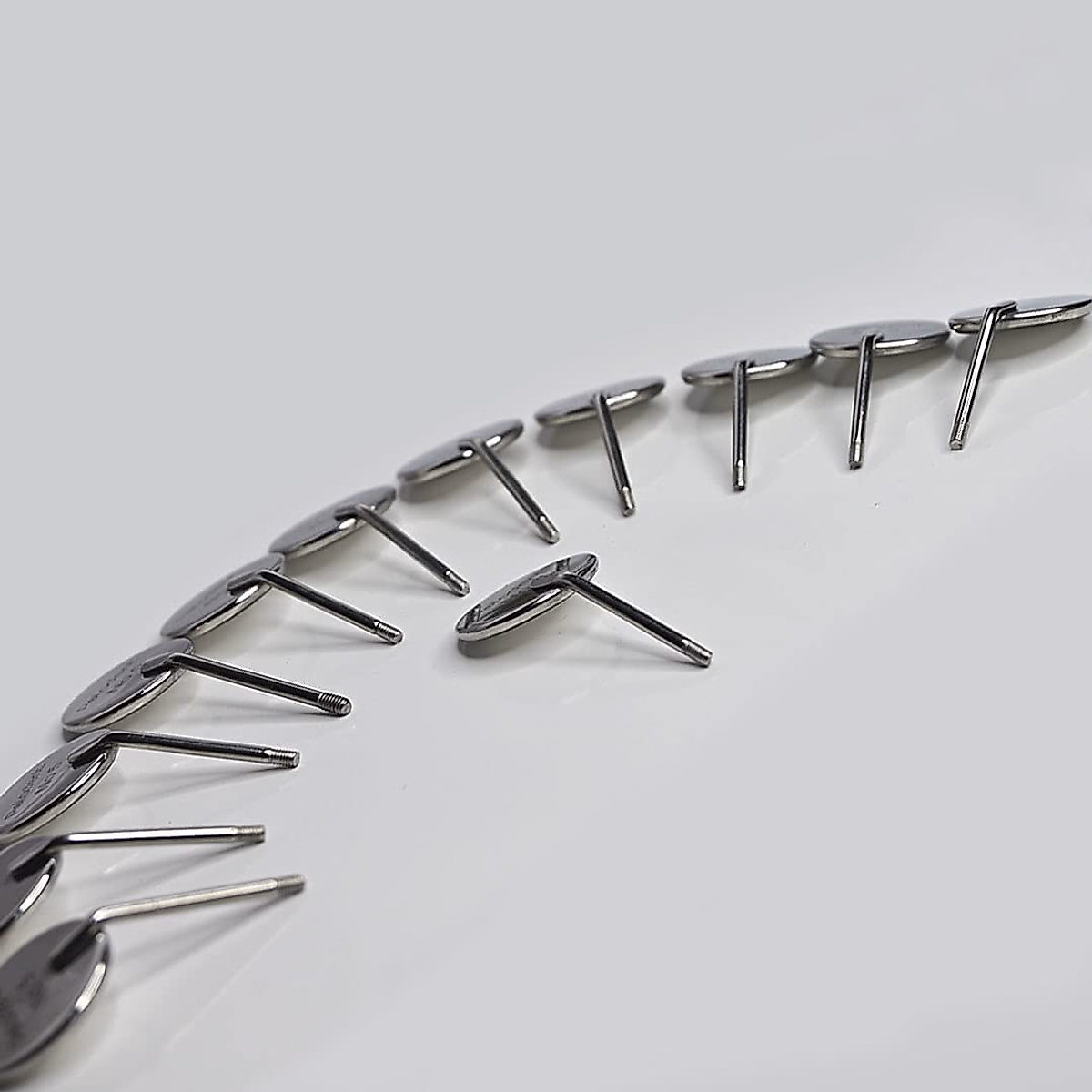 Polodent S.S. MATERIAL PLANE MOUTH MIRROR NO. # 04 SET OF 12 ORIGINAL