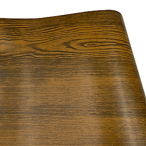 Yifely Dark Brown Walnut Wood Grain Countertop Decor Paper Self-Adhesive Shelf Liner Door Sticker 17.7 Inch by 9.8 Feet