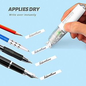 CRIOUFOX Refillable Correction Tape, Retractable White Out Tape, 4 Pcs Easy to Use Applicator for Instant white out correction tape, White Out for Shoocl Office