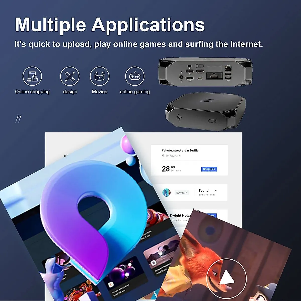HP Z2 Mini G4 Workstation Desktop Micro PC,Core i5 Intel 8th Win 11 Tiny Computer ,16GB DDR4 Ram,256GB NVMe M.2 SSD + 1TB HDD,Built in Wifi,BT,DP,Wireless K&M,TJJ Mouse Pad (Renewed)