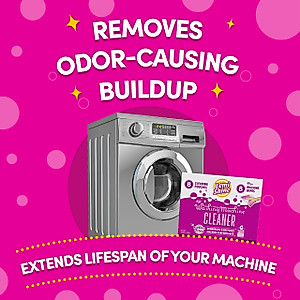 Lemi Shine Washing Machine Cleaner | Powered By Citric Acid | 100% Guaranteed Hard Water Cleaner | Compatible with Front & Top Load Washing Machines, 8 Count