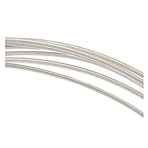 Adabele 5 Feet Authentic Sterling Silver Wire Half Hard Jewelry Wire Round Beading Wire (Wire 0.6mm/22 Gauge/0.024 Inch) SS282-0.6