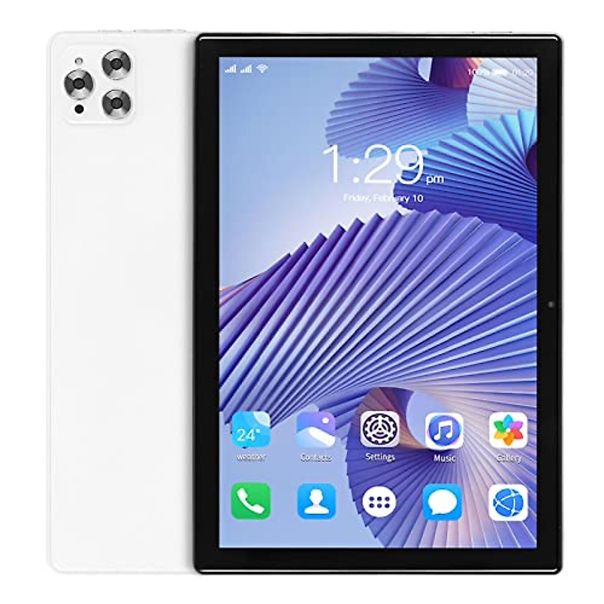 Jopwkuin Tablet PC, Octa Core CPU HD Tablet 8GB RAM 256GB ROM 10.1in FHD 5G WiFi 4G LTE with Keyboard for Travel (US Plug)