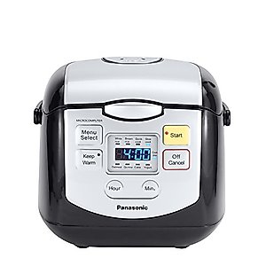 Panasonic SR-ZC075K 4-Cups (Uncooked) Rice Cooker & Multi-Cooker, Black
