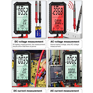 ET8134 Digital Multimeter Multi Function Voltage Current Meter 10A 600V LCD Display Automatic Multimeter with Alarm Function