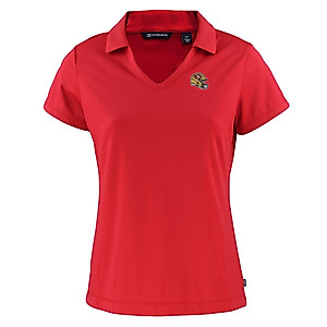 Cutter & Buck Women's Scarlet San Francisco 49ers Helmet Daybreak Eco Recycled V-Neck Polo