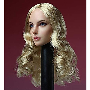 HiPlay 1/6 Scale Female Figure Head Sculpt, Beuty Charming Girl Doll Head for 12" Action Figure Phicen, TBLeague DH046 (B)