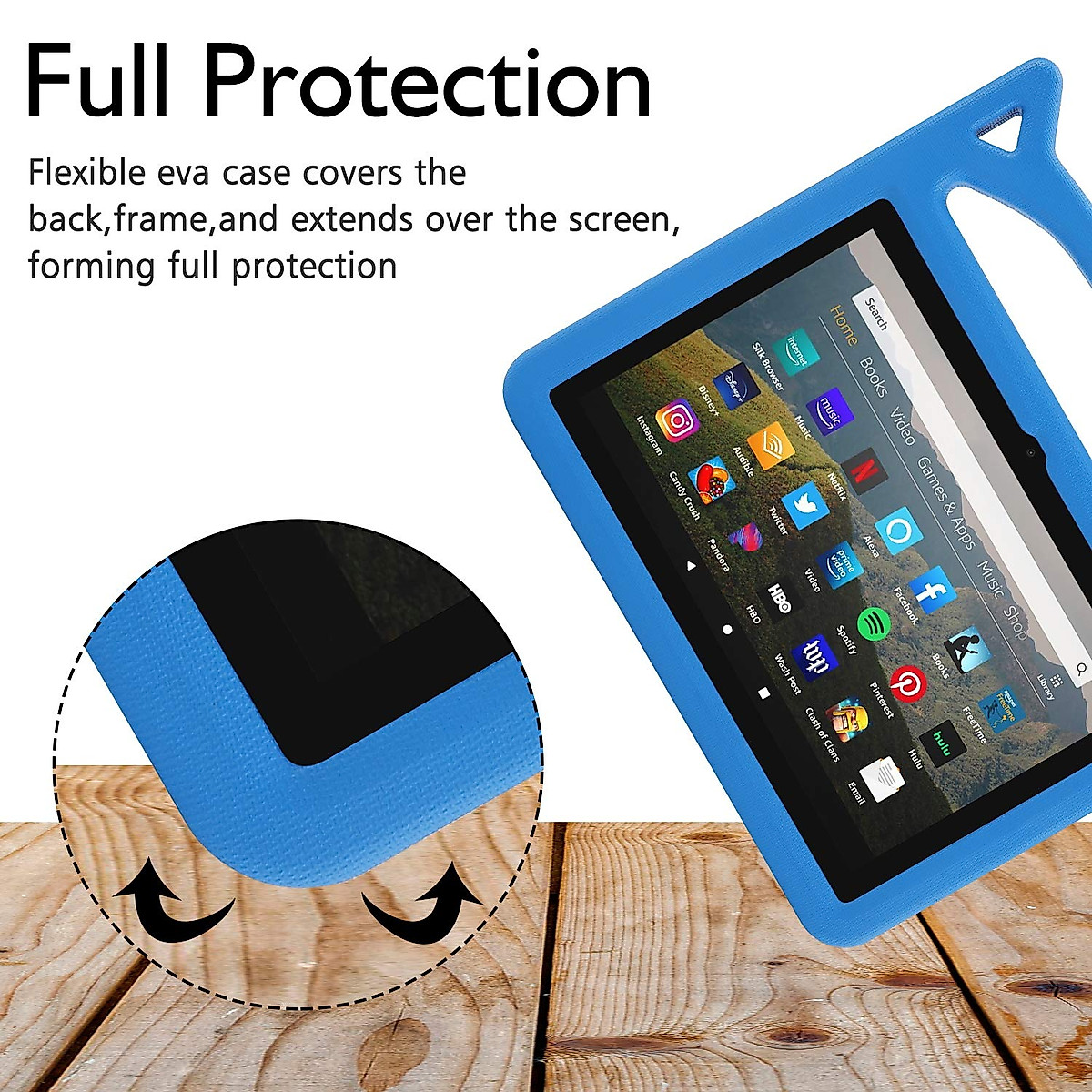 Case for 8 inch Tablet (2022/2020 Release 12th/10th Genearion), Ubearkk Kid Friendly Light Weight Shock Proof with Kick Stand Back Cover EVA Protective Kids Case NOT fit for iPad/Samsung/ONN Tab