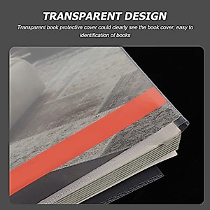 Tofficu 30pcs Clear Plastic Book Cover Transparent Book Protector Anti-Scratch Book Covers Small Textbook Protector for Students Office School Supplies