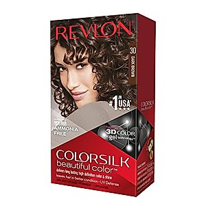 Revlon ColorSilk Hair Color, 30 Dark Brown 1 ea (Pack of 3)