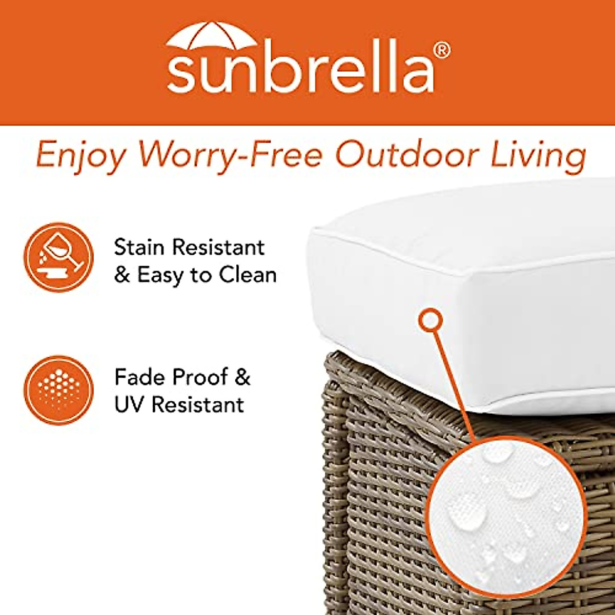 Crosley Furniture Bradenton Reclining Wicker Outdoor Chaise Lounge Chair with Sunbrella Patio Cushions, Weathered Brown with Sunbrella Cushions