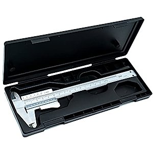 LLDSIMEX Self-Locking Auto Clamp Stainless Steel Vernier Caliper 0-6 Inch/0-150mm Manual Caliper 0.001"/0.02mm High Precison Caliper