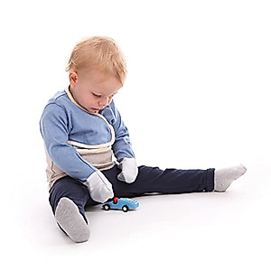 ScratchSleeves | Stay-on Scratch Mitts for Children| Cross-Over | Grey | 3-4 Years