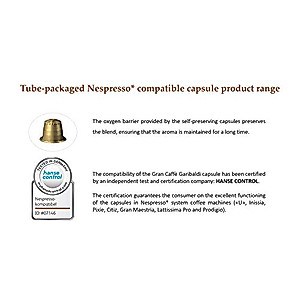 Gran Caffè Garibaldi Nespresso* compatible capsules (Decaf, 60 Count)