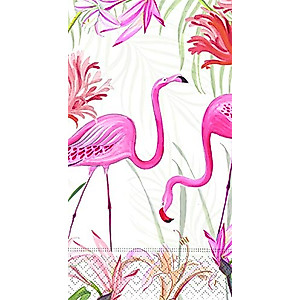 Design Design Disposable Hand Towels Decorative Paper Guest Towels for Beach Bathroom Decor Pink Flamingo Pk 30
