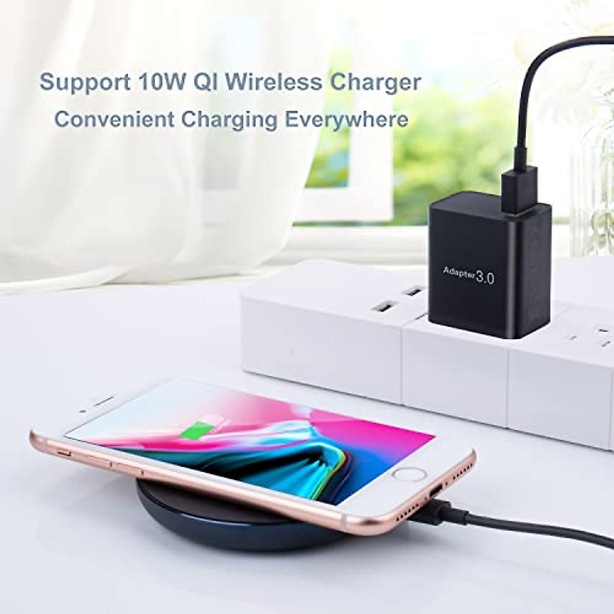 OKRAY 5-Pack 18W Fast Charge 3.0 Adapter Quick Charging Blocks USB Wall Charger Power Adapter Compatible with iPhone 14/13/12/11/XR/XS/iPad, Samsung Galaxy S22/21/20/10/S9/S8 Note 20/10/9, G8/V50ThinQ
