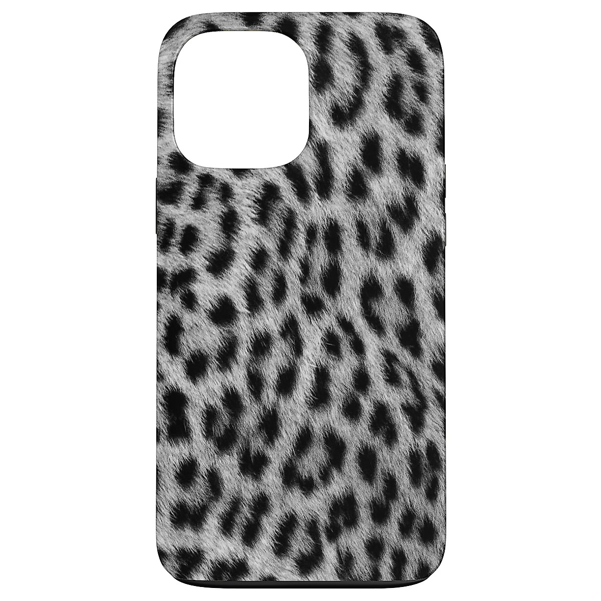 iPhone 13 Pro Max White Leopard Print Pattern Snow Case
