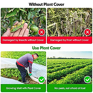 Plant Covers Freeze Frost Protection, 33 FT x 10 FT Frost Cloth Plant Freeze Protection Cover, Frost Blankets for Outdoor Plants, Summer Overheat Prevention and Insects Barrier for Outdoor Plants