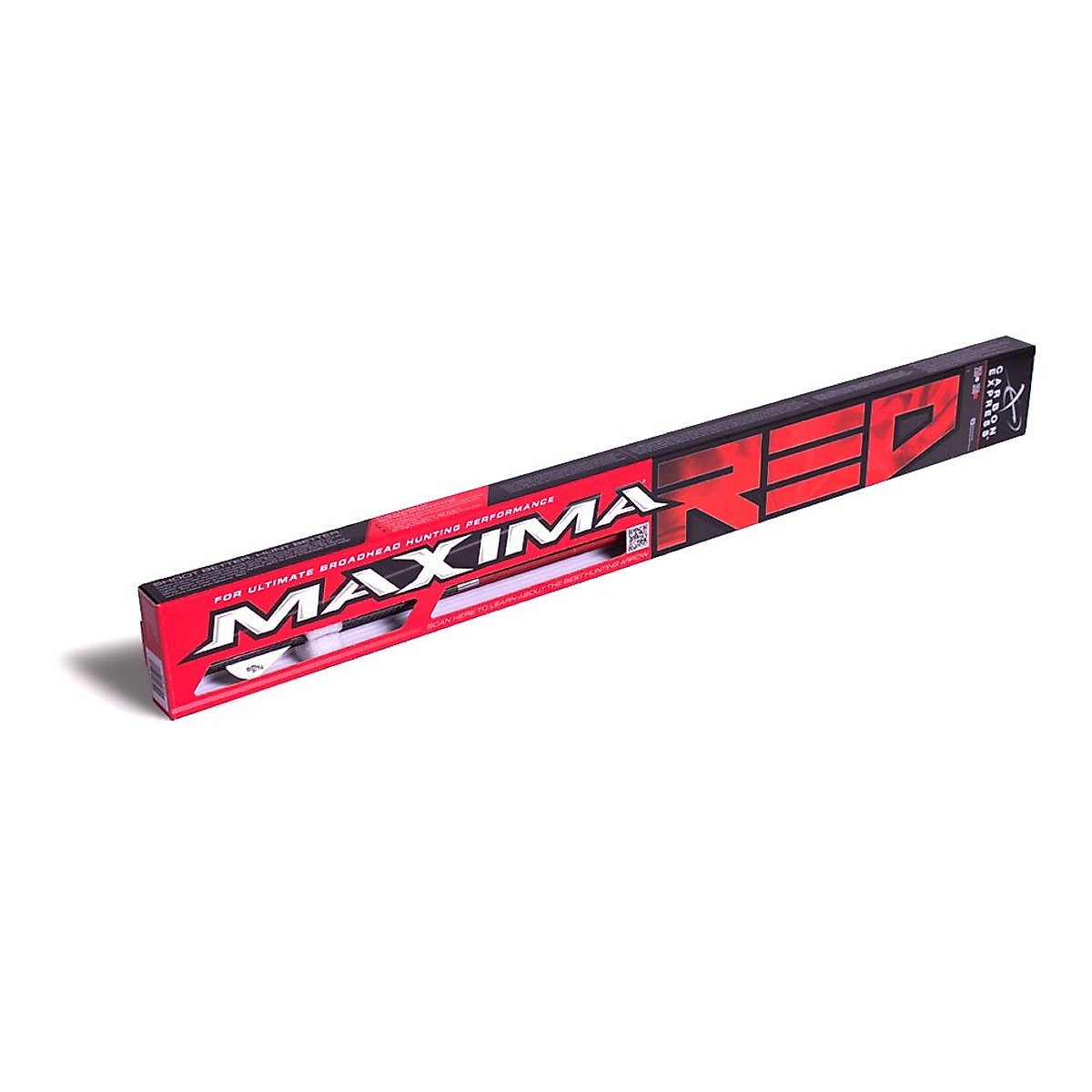 Carbon Express Maxima RED Fletched Carbon Arrows with Dynamic Spine Control and Blazer Vanes, 350 (.350 Spine), 6-Pack