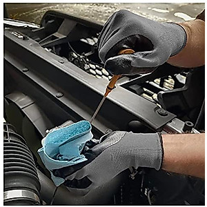 Firm Grip Nitrile Coated Tough Working Gloves: Black, Large Size (10 Pairs)