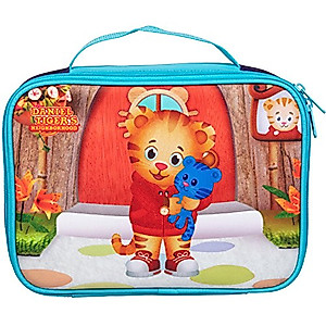 Daniel Tiger's Neighborhood Insulated Lunch Sleeve - Reusable Heavy Duty Tote Bag w Mesh Pocket (Daniel Tiger - Blue)