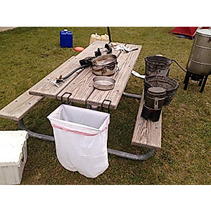 AMERICAN MADE THE ORIGINAL- Trash-Ease-Table - Portable Trash Bag Holder, Camping, Tailgating, Picnics, Parties, Crafting, Scrapbooking,13 gallon garbage bag size, NO tools needed