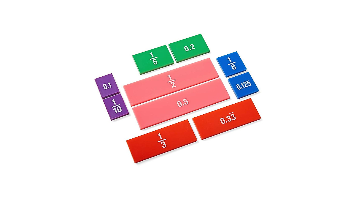hand2mind Decimal & Fraction Tiles | Hands-On Math Manipulatives
