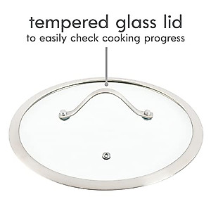 Kenmore Aiden 10 Piece Brushed Stainless Steel Pots and Pans Cookware Set with Kitchen Tools