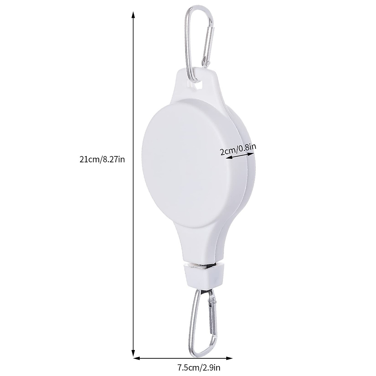 6 Pcs Plant Pulley Retractable Hanger, Easy Reach Plant Pulley Adjustable Height Wheel for Hanging Plants Heavy Duty Plant Hanger for Garden Baskets Pots &amp; Birds Feeder - White