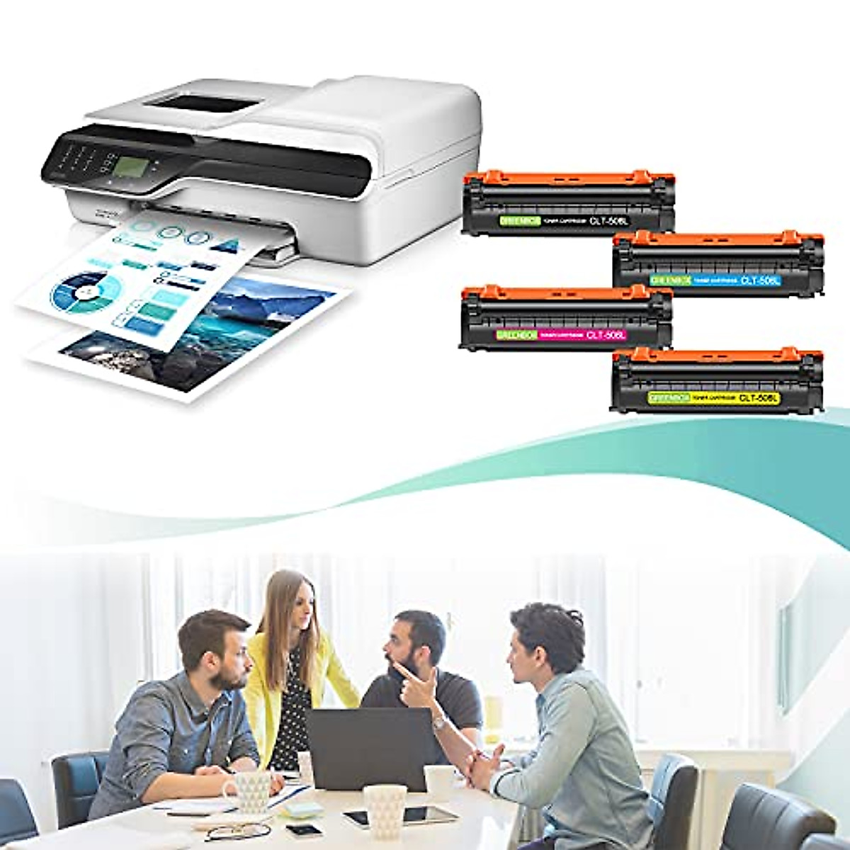 GREENBOX Compatible Toner Cartridge Replacement for Samsung CLT-506L CLT-K506L CLT-C506L CLT-M506L CLT-Y506L CLT-K506S for CLP-680ND CLX-6260FR CLX-6260FD CLX-6260ND CLX-6260FW 680DW Printer (4 Pack)