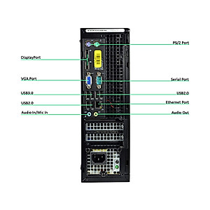 DELL OptiPlex 7020 Small Form Factor Desktop PC, Intel Core i5-4590 3.30GHz 8GB RAM 128GB SSD Win-7 x64 (Renewed)