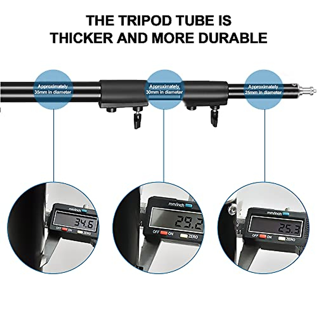 Aluminum Alloy Photography Tripod Stand, 9.19 Feet/2.8m Studio Lighting Tripod Stand for Video Lights, Photography Lights, Reflectors, Softboxes, Umbrellas