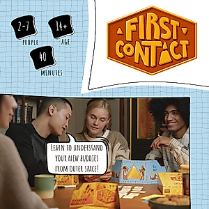 First Contact | Board Game for Adults and Family | Adventure Board Game | Party Game | Board Games for Adults | Ages 12+ | for 2 to 7 Players | Average Playtime 40 Minutes