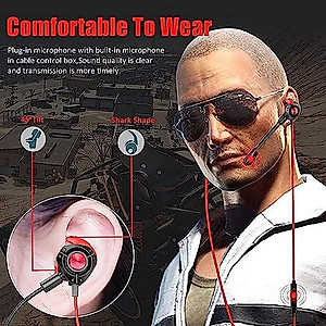 MOVOYEE Gaming Headset with Microphone Wired Gaming Earbuds PC for PS4 PS5 Xbox One Playstation 5 Games Mobile Phone,Detachable Stereo Bass Earphones Noise Cancelling Gaming Headphones with Mic Black