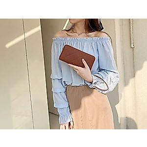 MKF Wallet Wristlet Handbag for Women – PU Leather Bag – Double Zipper Multi Compartment Designer clutch Purse