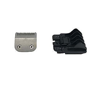 Replacement Detachable Standard Blade Stainless Steel Cutter Head for Wahl All in One Lithium Ion Trimmer 59300 with Bonus Extra 6 Setting Position Adjustable Guide Comb Guard