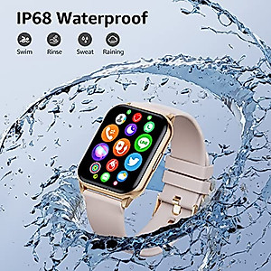 AcclaFit Smart Watch (Answer/Make Call), 1.96" Full Screen Fitness Tracker with 112+ Sport Modes, Smartwatch with Heart Rate Blood Oxygen and Sleep Monitor, 5ATM Waterproof Watch for Android iOS