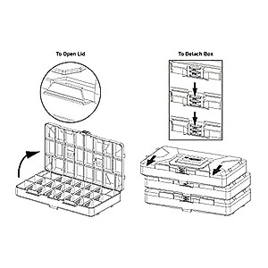 Jackson Palmer 2200 Piece Hardware Assortment Kit with Screws, Nuts, Bolts & Washers (3 Trays)
