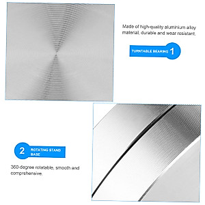 CIYODO 2pcs Turntable Base Rotating Bearing Turntable Butter Wheel Revolving Hardware Lazy Susan Bearing Stand for Cake Table Swivel Bases Rotatable Decorate to Rotate Aluminum Alloy