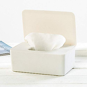 GQZ Wet Wipes Dispenser Holder Dust Proof Tissue Storage Box Case with Sealed Lid for Home Office Desk Keeps Wipes Fresh,Wipe Container