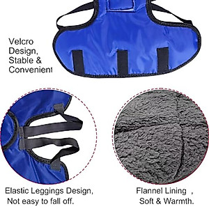 2 Pcs Goat Coat for Winter Goat Blanket Cold Weather Waterproof Windproof Goat Jacket Blanket to Keep Goat Warm Lamb Coat with Straps, Blue