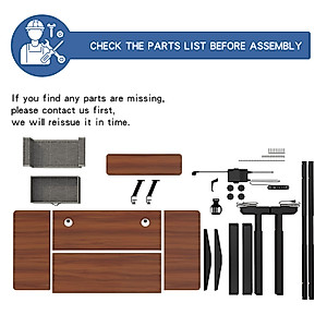 Jceet 63x30 Inches Electric Standing Desk with Drawer, Adjustable Height Sit Stand Up Desk with Storage Shelf, Home Office Desk Computer Workstation with Dark Walnut Top/Black Frame