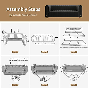 ANTTYBALE 81" W Tufted Velvet Couch,Modern Velvet Sofa with Round Handrails and Metal Ball Legs for Living Room,Office,Apartmen